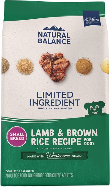 NATURAL BALANCE Limited Ingredient Lamb & Brown Rice Small Breed Bites ...