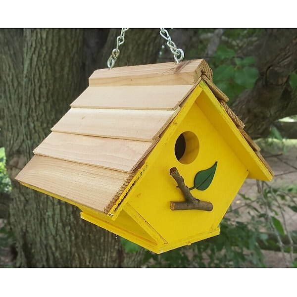 Out of Stock - BIRD HOUSES BY MARK Chalet Wren Bird House, Yellow ...