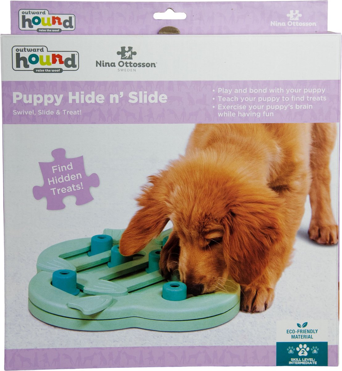 NINA OTTOSSON BY OUTWARD HOUND Dog Hide N Slide Dog Toy, Green - Chewy.com