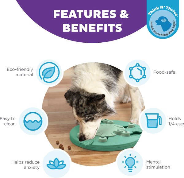 NINA OTTOSSON BY OUTWARD HOUND Dog Worker Green Interactive Treat Puzzle Dog Toy - Chewy.com