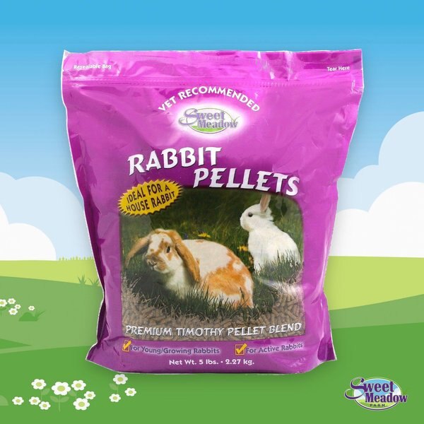 SWEET MEADOW FARM Rabbit Pellets Premium Timothy Blend Rabbit Food, 5 ...