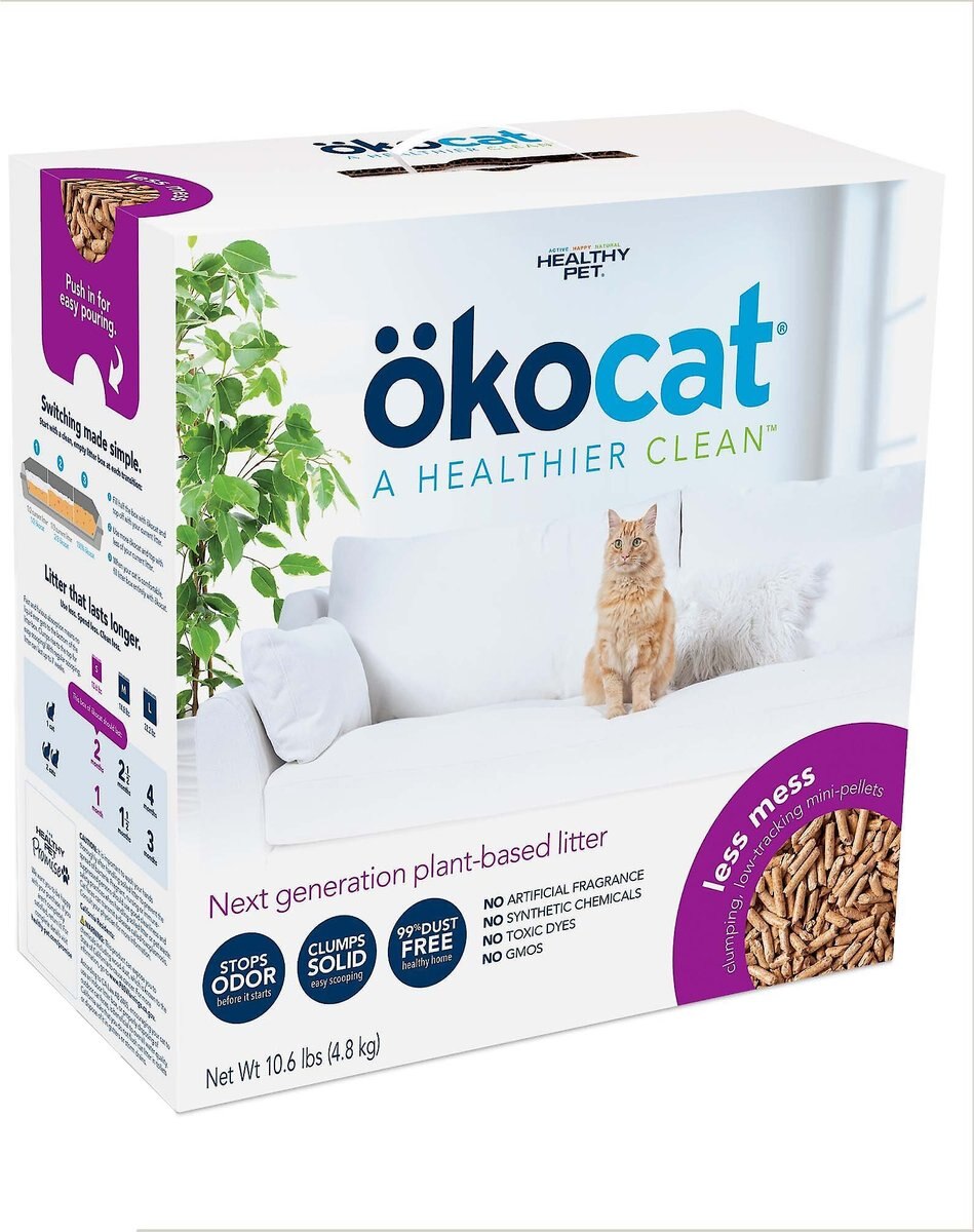 New Version Available - OKOCAT Mini Pellets Unscented Clumping Wood Cat ...