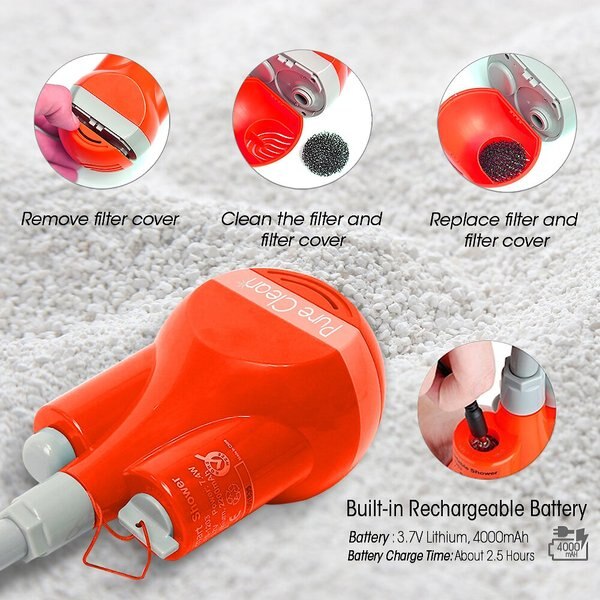 Discontinued - PURE CLEAN Handheld Shower Cleaning System with Built-In ...