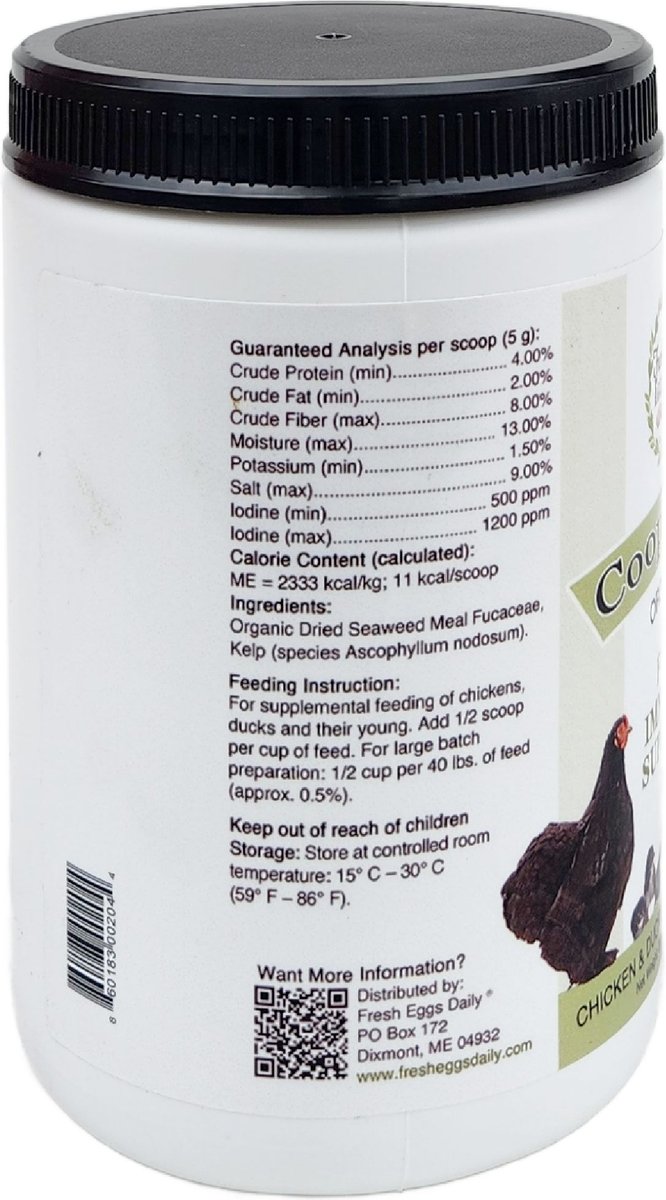 FRESH EGGS DAILY Coop Kelp Organic Chicken & Duck Supplement, 16-oz jar ...