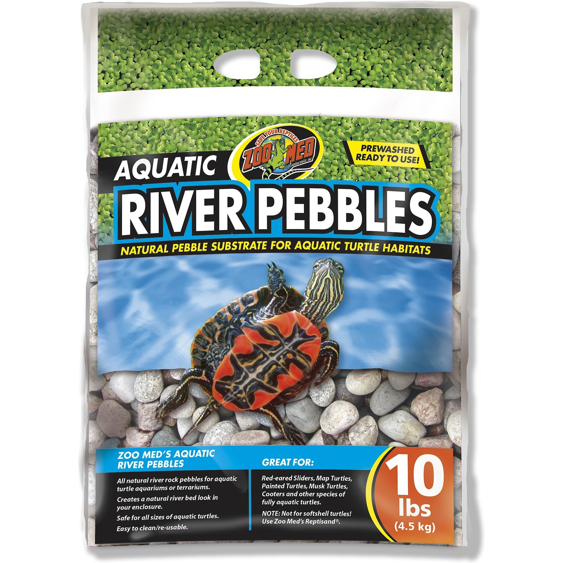 ZOO MED Aquatic River Turtle Tank Pebbles, 10-lb bag - Chewy.com