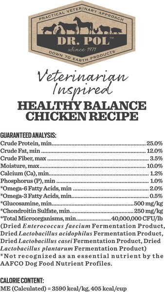 DR. POL Healthy Balance Chicken Recipe Dry Dog Food, 4-lb bag - Chewy.com