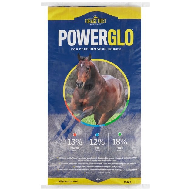 ADM POWERGLO Forage First Premium Nutrition Performance Horse Feed, 50 ...