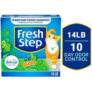 FRESH STEP Febreze Freshness Gain Scented Clumping Clay Cat Litter, 14 ...