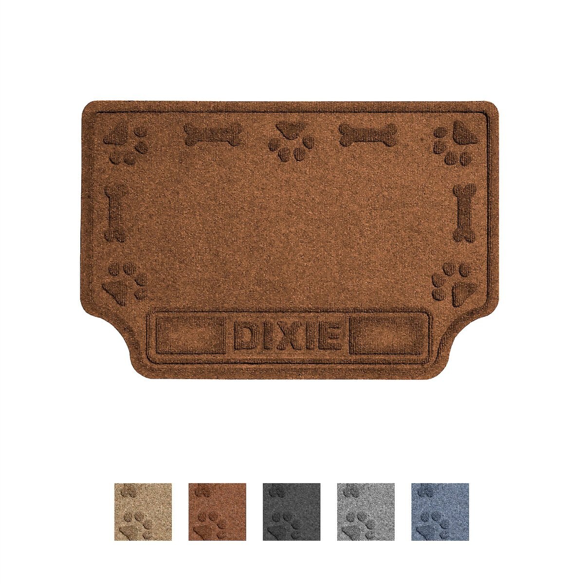 BUNGALOW FLOORING Waterhog Drool Hog Dog Bone Personalized Dog Placemat ...