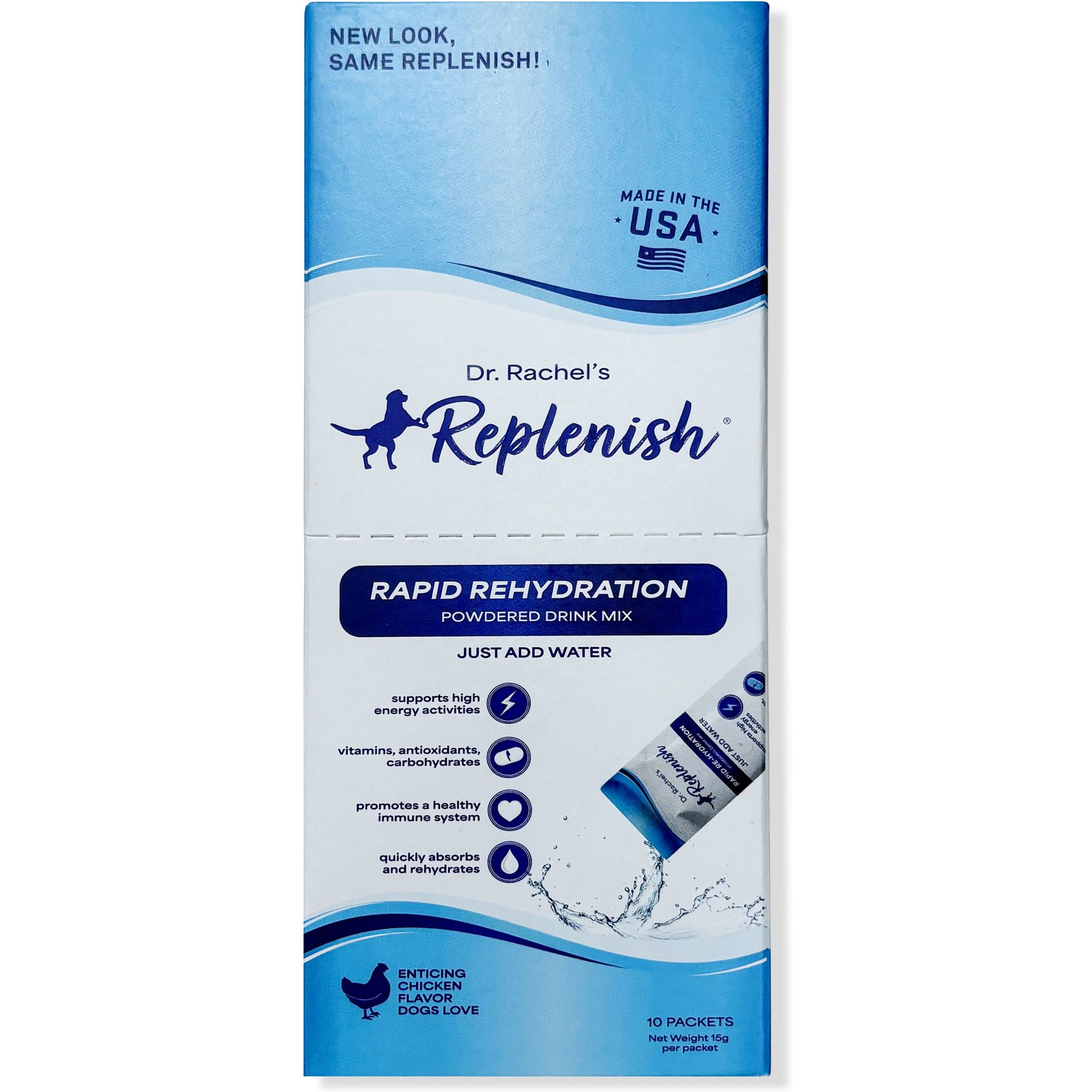 REPLENISH DOG WATER Recovery All-Natural Dog Powder Supplement, 10 ...