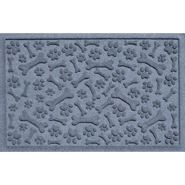 BUNGALOW FLOORING Waterhog Paws & Bones Dog Dinner Mat, Bluestone, 35 x ...