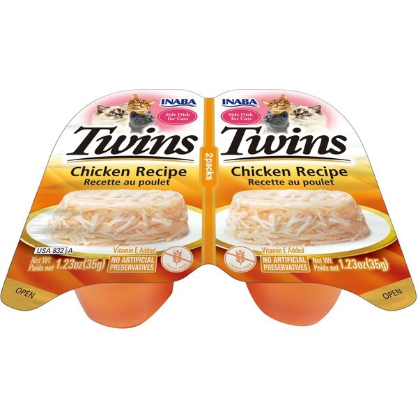 INABA Twin Packs Chicken Recipe in Chicken Broth Grain-Free Cat Food ...