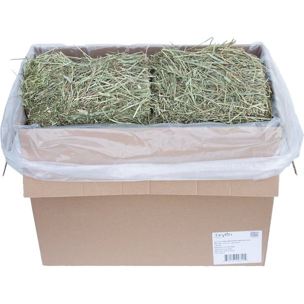 BRYTIN 1st Cutting All-Natural Western Timothy Hay Chinchilla Food, 22. ...