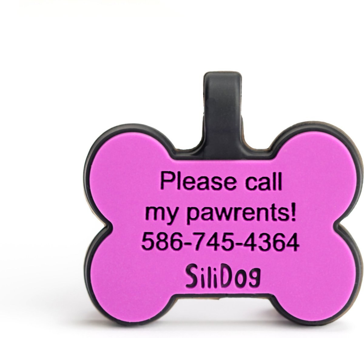 SILIDOG The Silent Dog Tag Silicone Bone Personalized Dog ID Tag ...