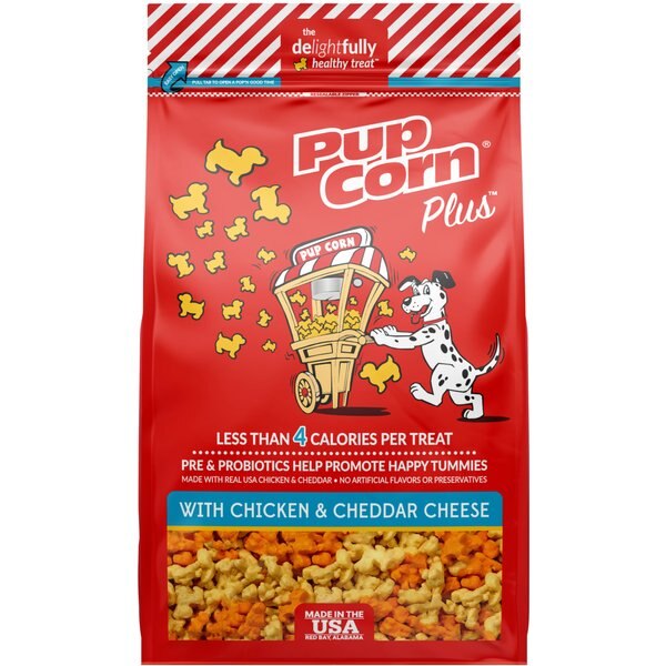 PUPCORN Plus Chicken & Cheddar Cheese Dog Treats, 27-oz bag - Chewy.com