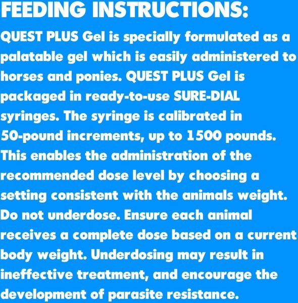 QUEST Gel Dewormer & Boticide for Horses & Ponies, 0.5-fl oz syringe ...