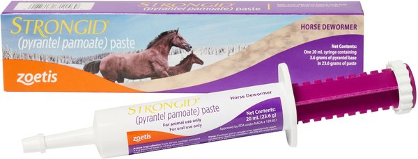 STRONGID Pyrantel Pamoate Paste Dewormer for Horses, 20-ml syringe ...