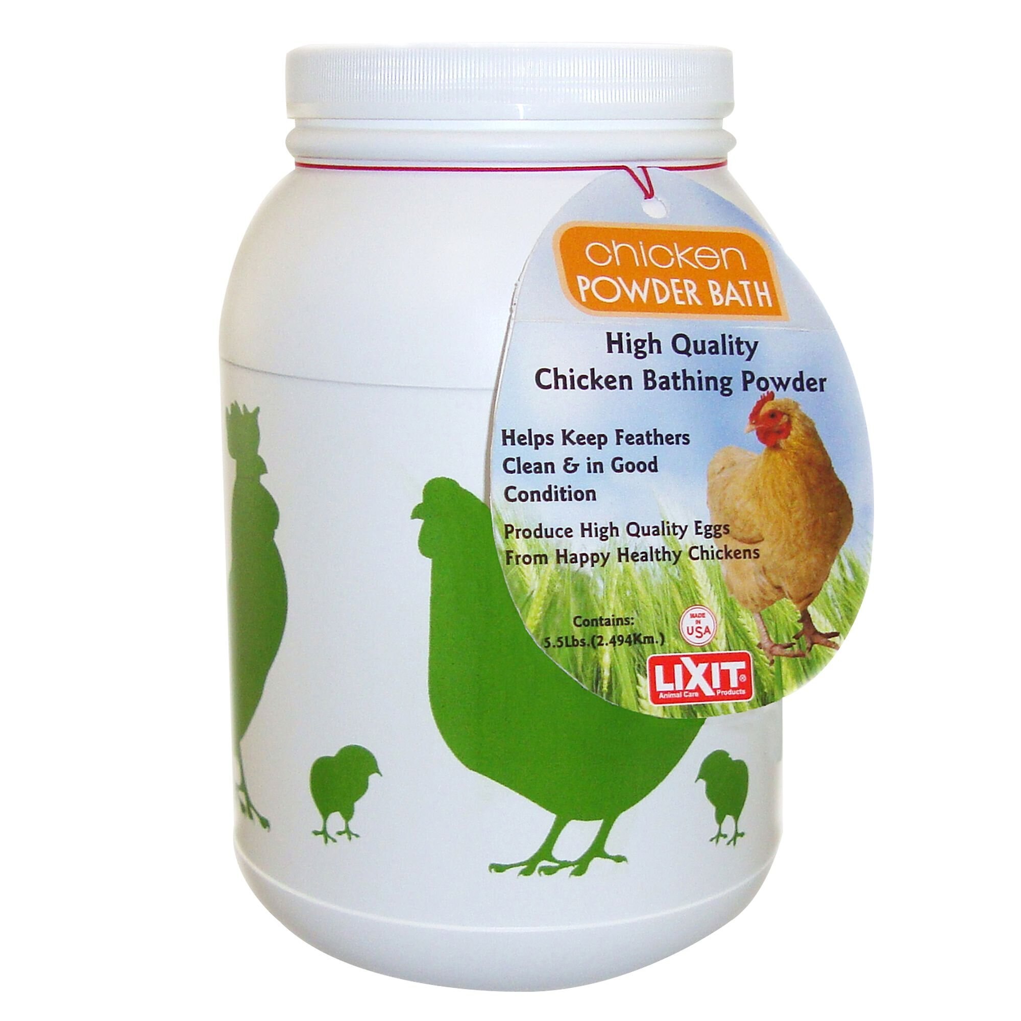 Questions and Answers about LIXIT Poultry Dust Bath, 5.5-lb jar