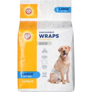 WEE-WEE Disposable Male Dog Wraps, Medium/Large: 23 to 31-in waist, 24 ...