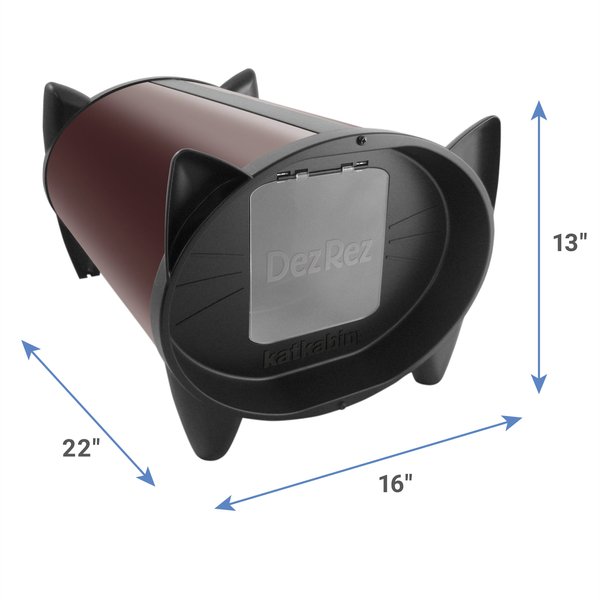 KATKABIN DezRez Plastic Cat House, Chocolate Brown - Chewy.com