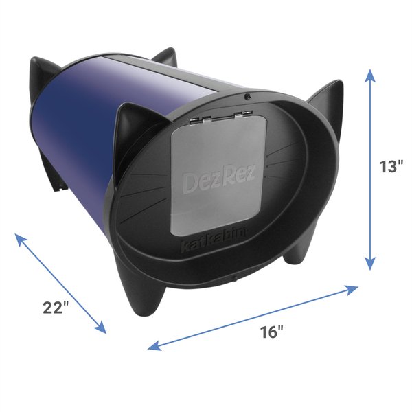 KATKABIN DezRez Plastic Cat House, Royal Blue - Chewy.com