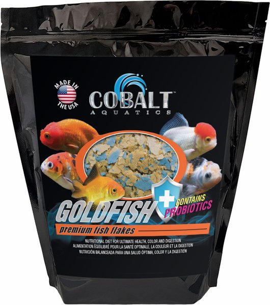 COBALT AQUATICS Goldfish Color Flakes Fish Food, 16-oz tub - Chewy.com