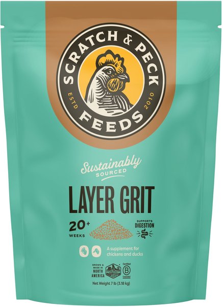 SCRATCH AND PECK FEEDS Cluckin' Good Layer Grit Chicken Supplement, 7 ...