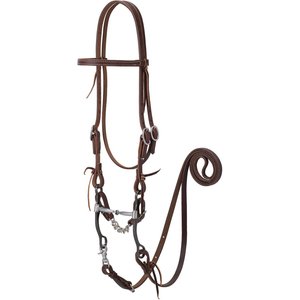 WEAVER LEATHER Working Tack Horse Bridle & Snaffle Mouth Bit - Chewy.com