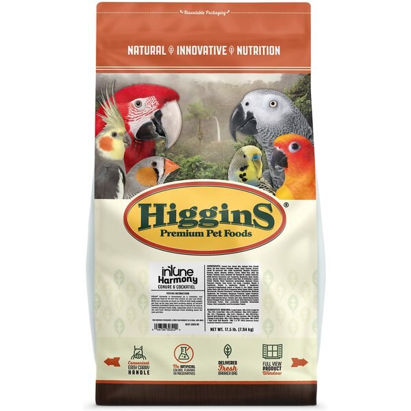 HIGGINS InTune Natural Bird Food, 18-lb bag - Chewy.com