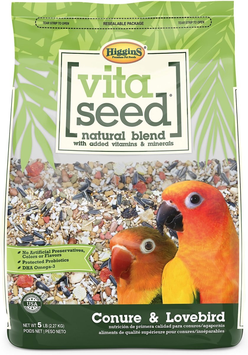 HIGGINS Vita Seed Conure & Lovebird Bird Food, 5-lb bag - Chewy.com