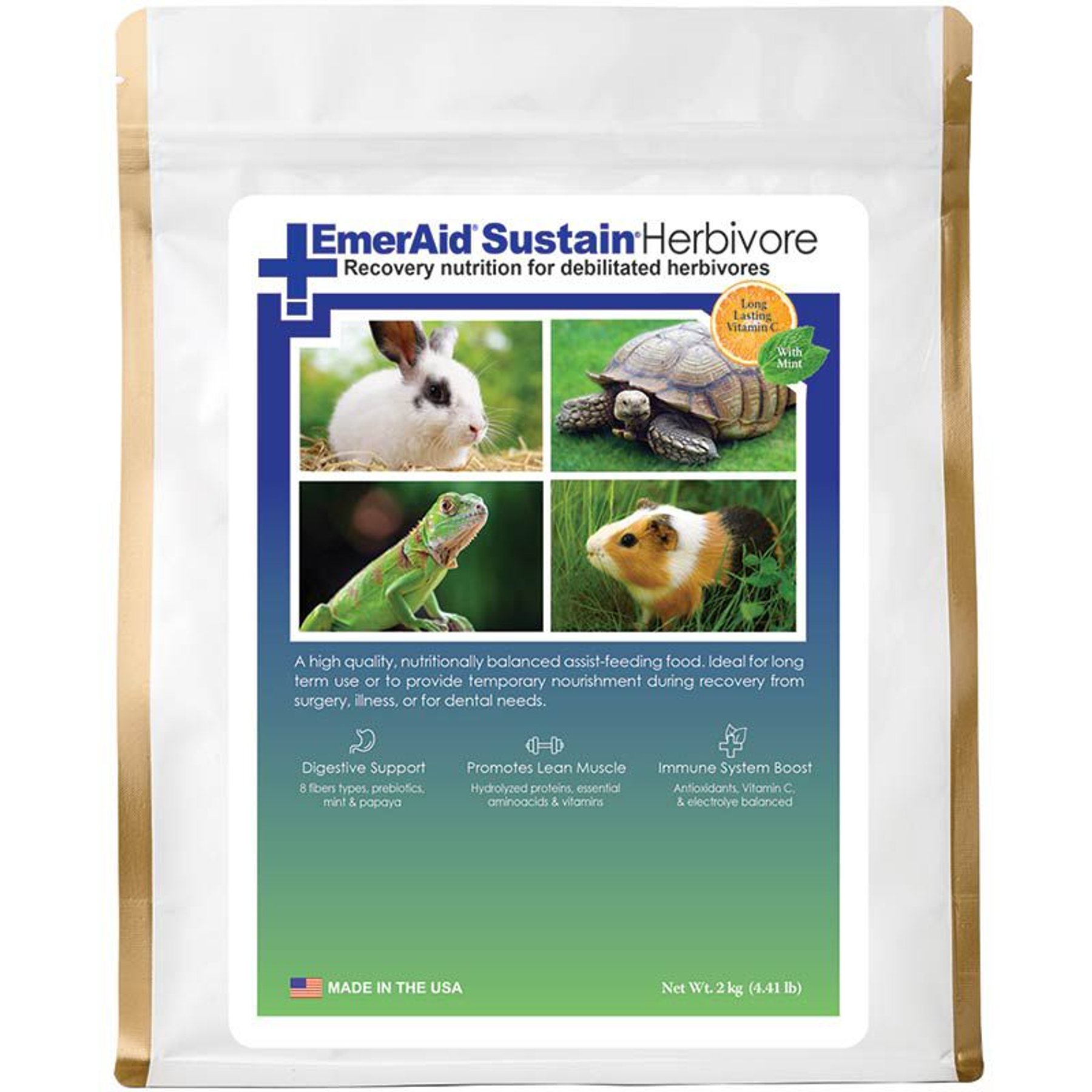 LAFEBER EmerAid Sustain Herbivore Recovery Small Animal Food, 2000-gram ...
