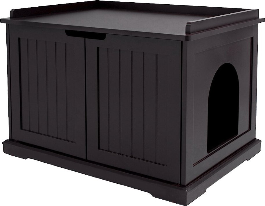 UNIPAWS Decorative Cat Litter Box Enclosure, Espresso - Chewy.com
