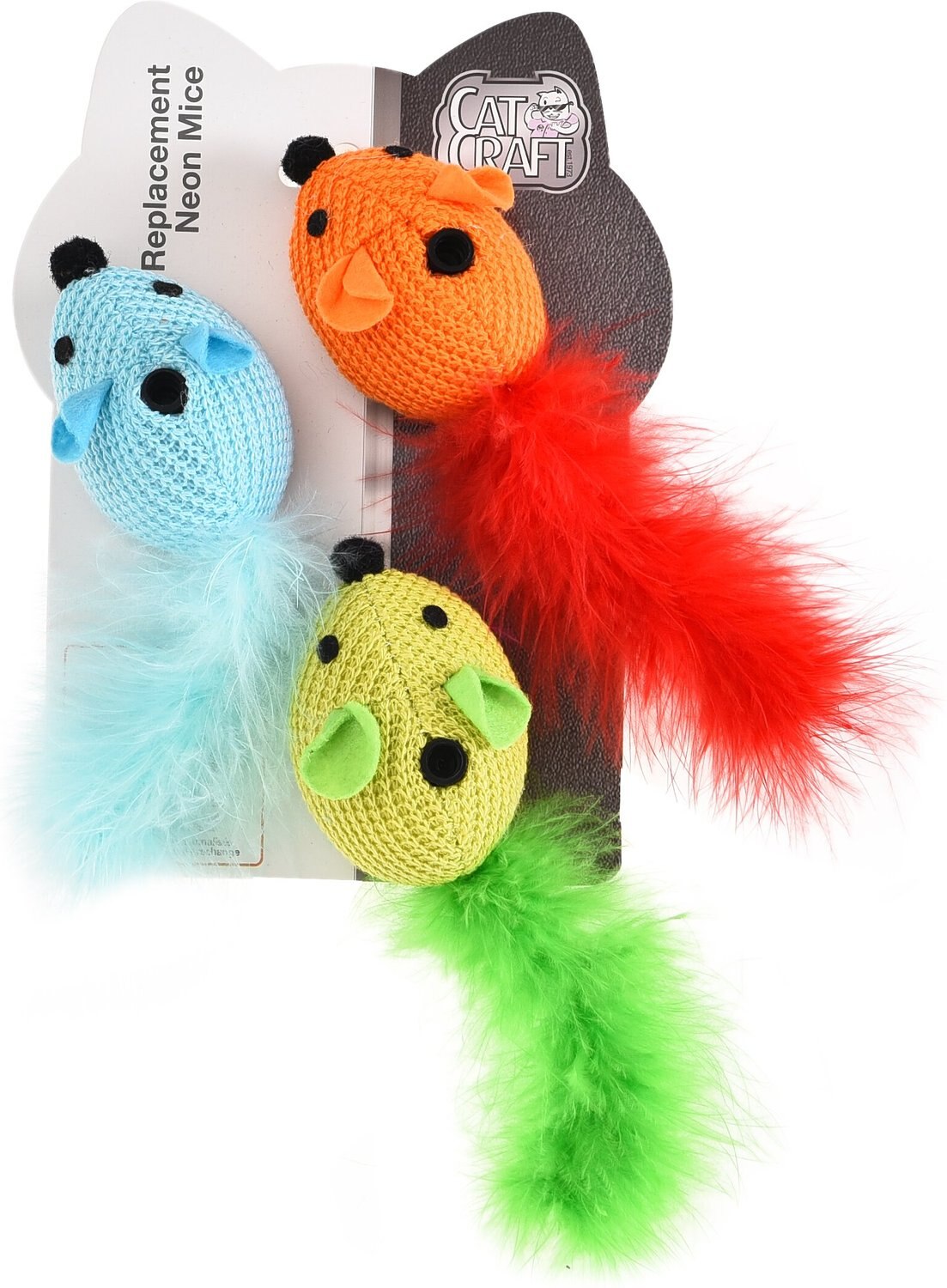 EASY KITTY Neon Mice Cat Toys, 9 count - Chewy.com