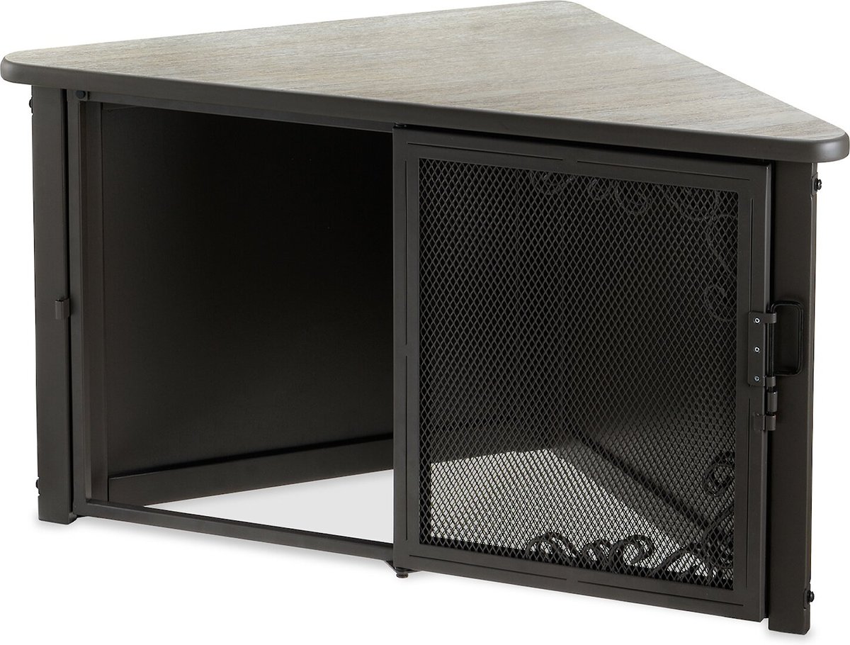 Discontinued - RICHELL Accent Corner Table Dog Crate, Antique Bronze ...
