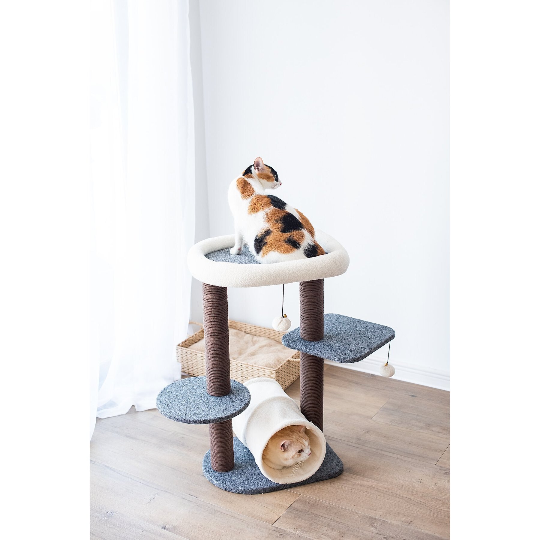 Temporarily Unavailable - CATRY 28.5-in Felt Cat Tree & Tunnel - Chewy.com