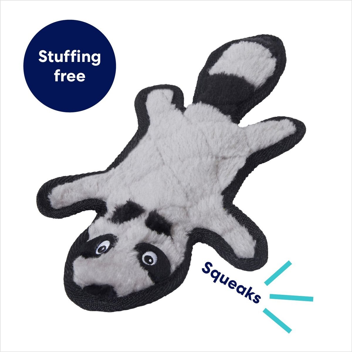 Discontinued - FRISCO Raccoon Stuffing-Free Flat Plush Squeaky Dog Toy ...