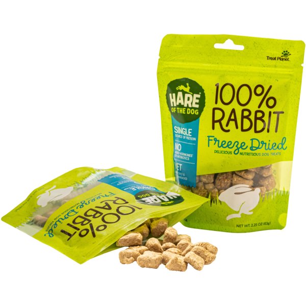 HARE OF THE DOG 100% Rabbit Freeze Dried Dog Treats, 2.25-oz bag ...
