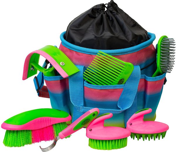 Discontinued - WEAVER EQUINE 7-Piece Horse Grooming Kit, Rainbow ...
