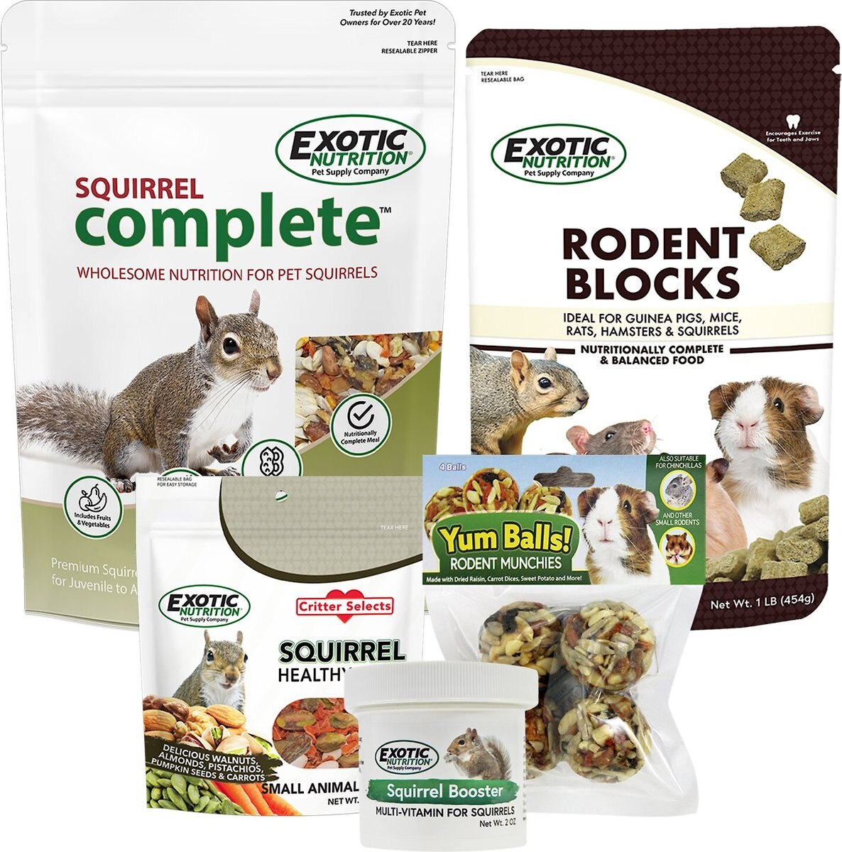 EXOTIC NUTRITION Squirrel Food Starter Kit - Chewy.com