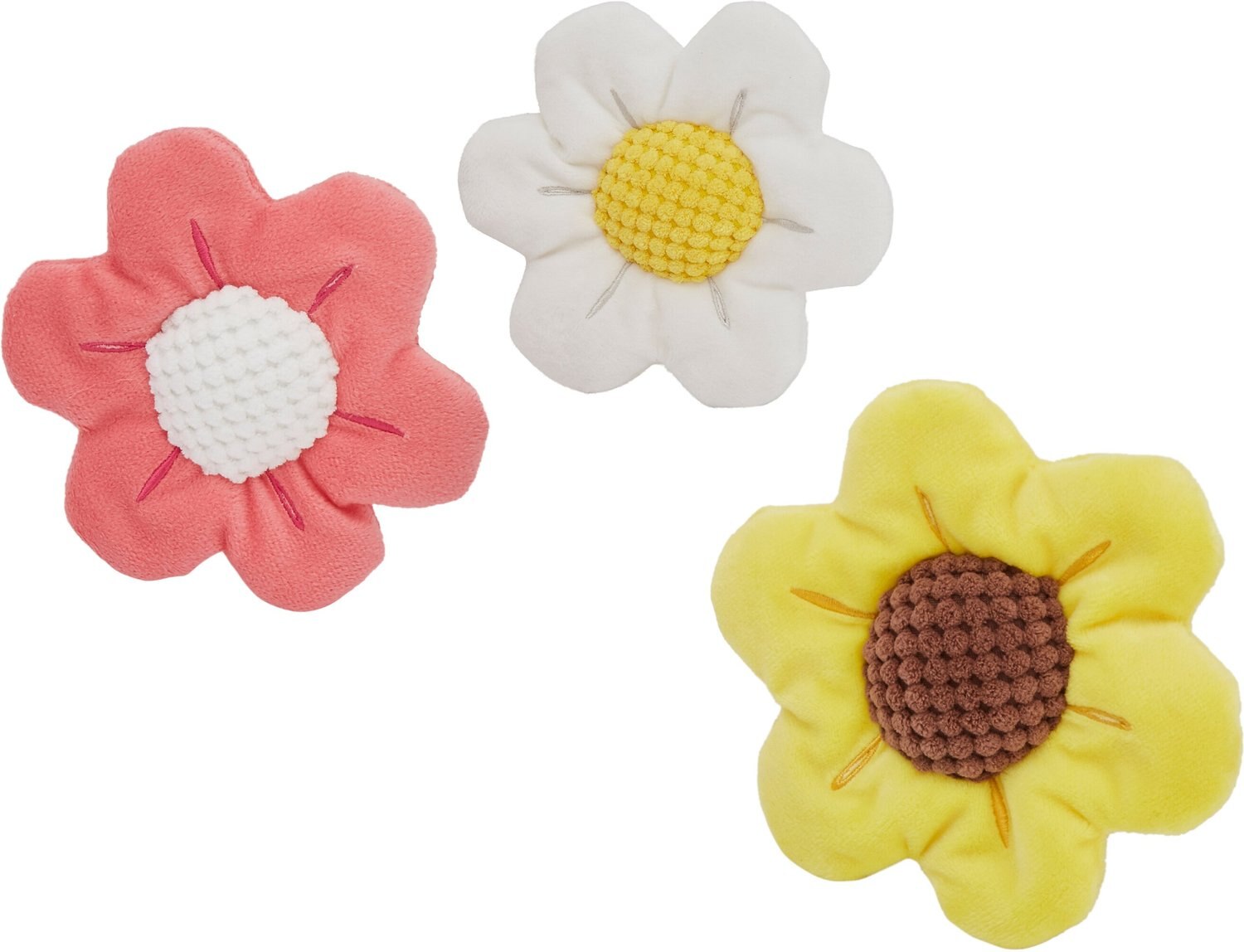 FRISCO Easter Spring Flowers Plush Dog Toy, Small/Medium, 3 count ...