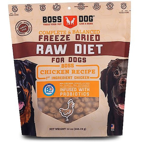 BOSS DOG Chicken Flavor Freeze-Dried Dog Food, 12-oz pouch - Chewy.com