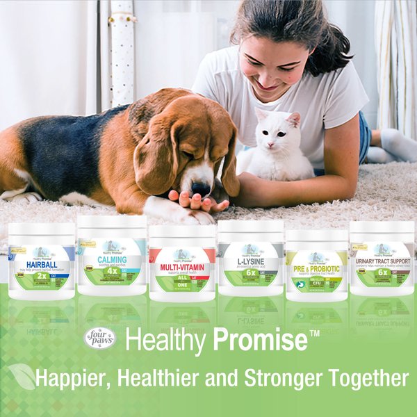 FOUR PAWS Healthy Promise Multivitamin Soft Chews Cat Supplement, 120 ...