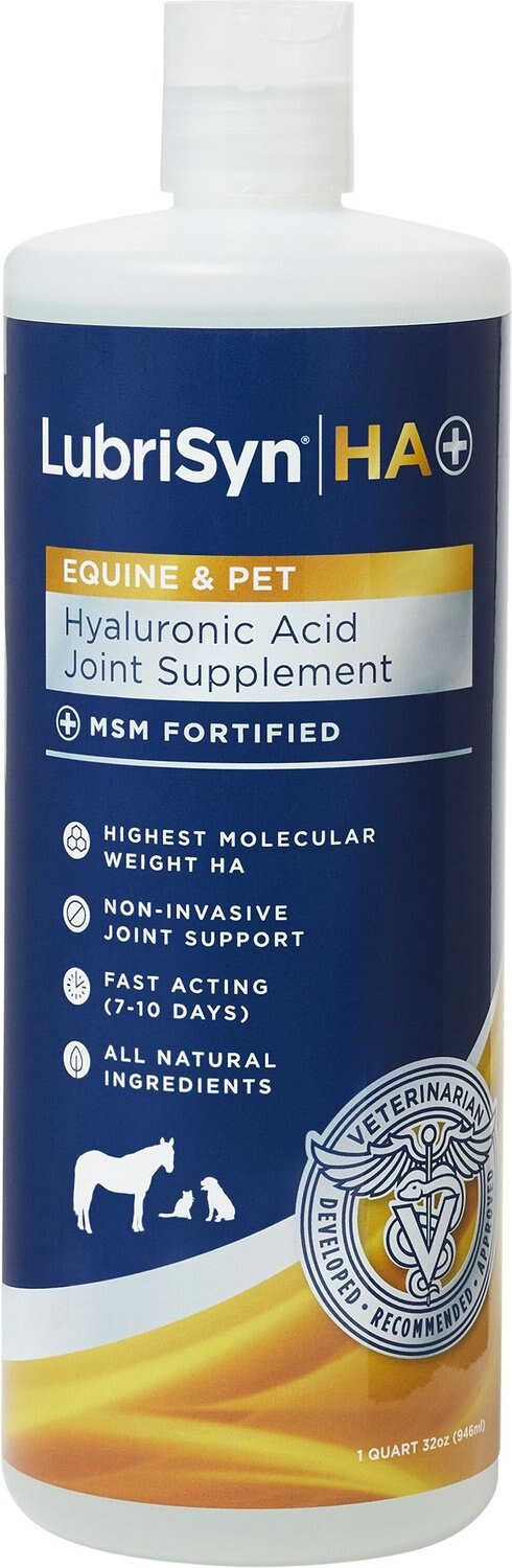 LUBRISYN HA Plus MSM Joint Health Liquid Dog, Cat & Horse Supplement, 1 ...