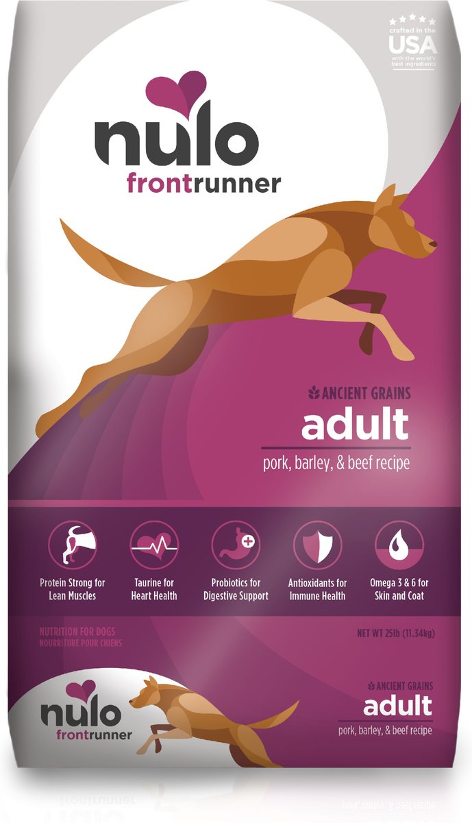 NULO Frontrunner Ancient Grains Pork, Barley & Beef Adult Dry Dog Food ...