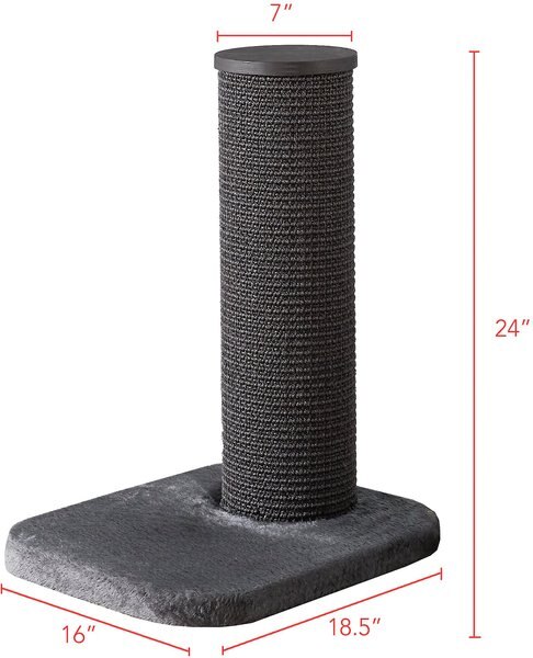 TWO BY TWO City Cat Deluxe European 24-in Faux-Fur Cat Scratching Post ...