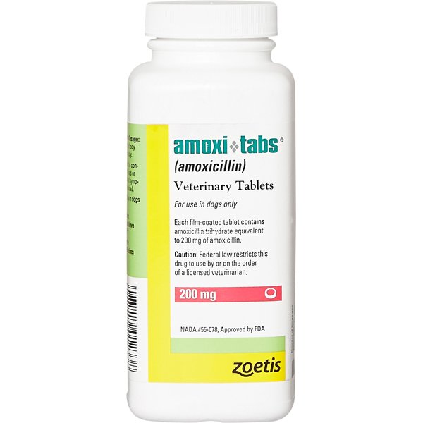 AMOXI-TABS (Amoxicillin) Tablets for Dogs & Cats, 200-mg, 30 tablets ...