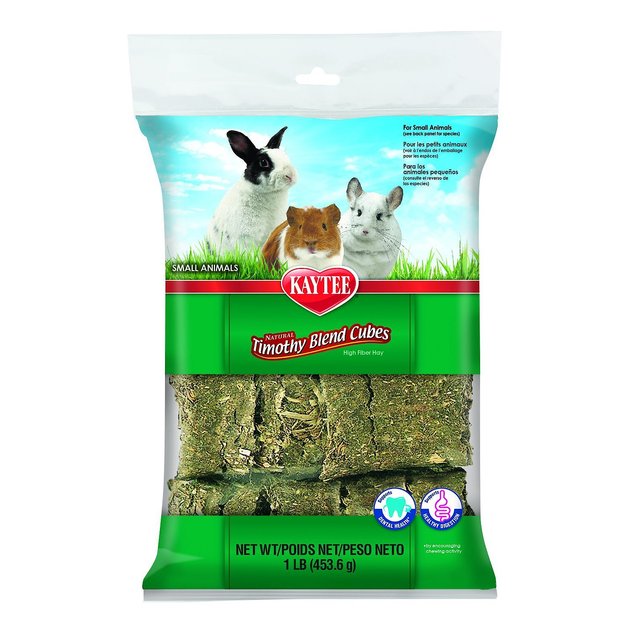 KAYTEE Natural Timothy Blend Cubes Small Animal Treats, 1-lb bag ...