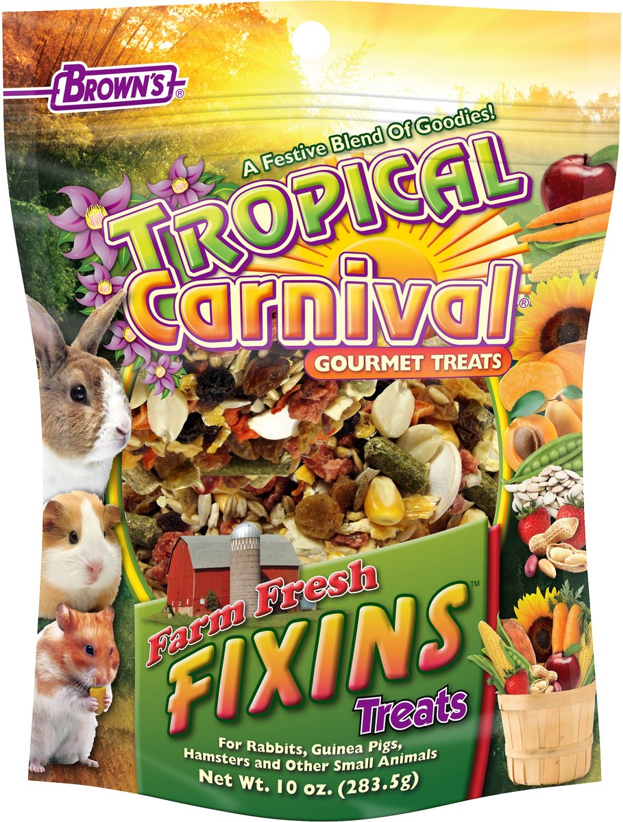 BROWN'S Tropical Carnival Farm Fresh Fixins Small Animal Treats, 10-oz ...