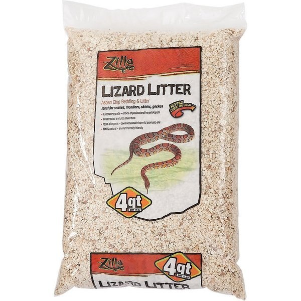 Discontinued - ZILLA Lizard Litter Aspen Chip Reptile Bedding, 8-qt bag ...