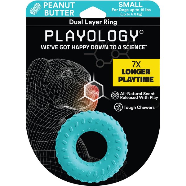 PLAYOLOGY Scented Dri-Tech Rope Dog Toy, Large, Peanut Butter Scented ...